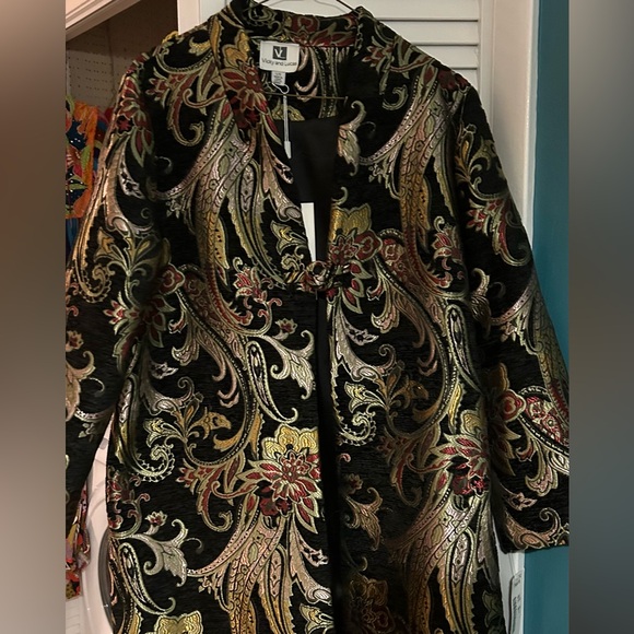 Anthropologie | Jackets & Coats | Nwt Vicky Lucas Black Brocade ...